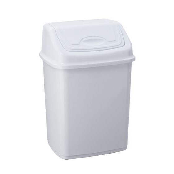 Cos gunoi cu capac batant, alb, 16L - eMAG.ro