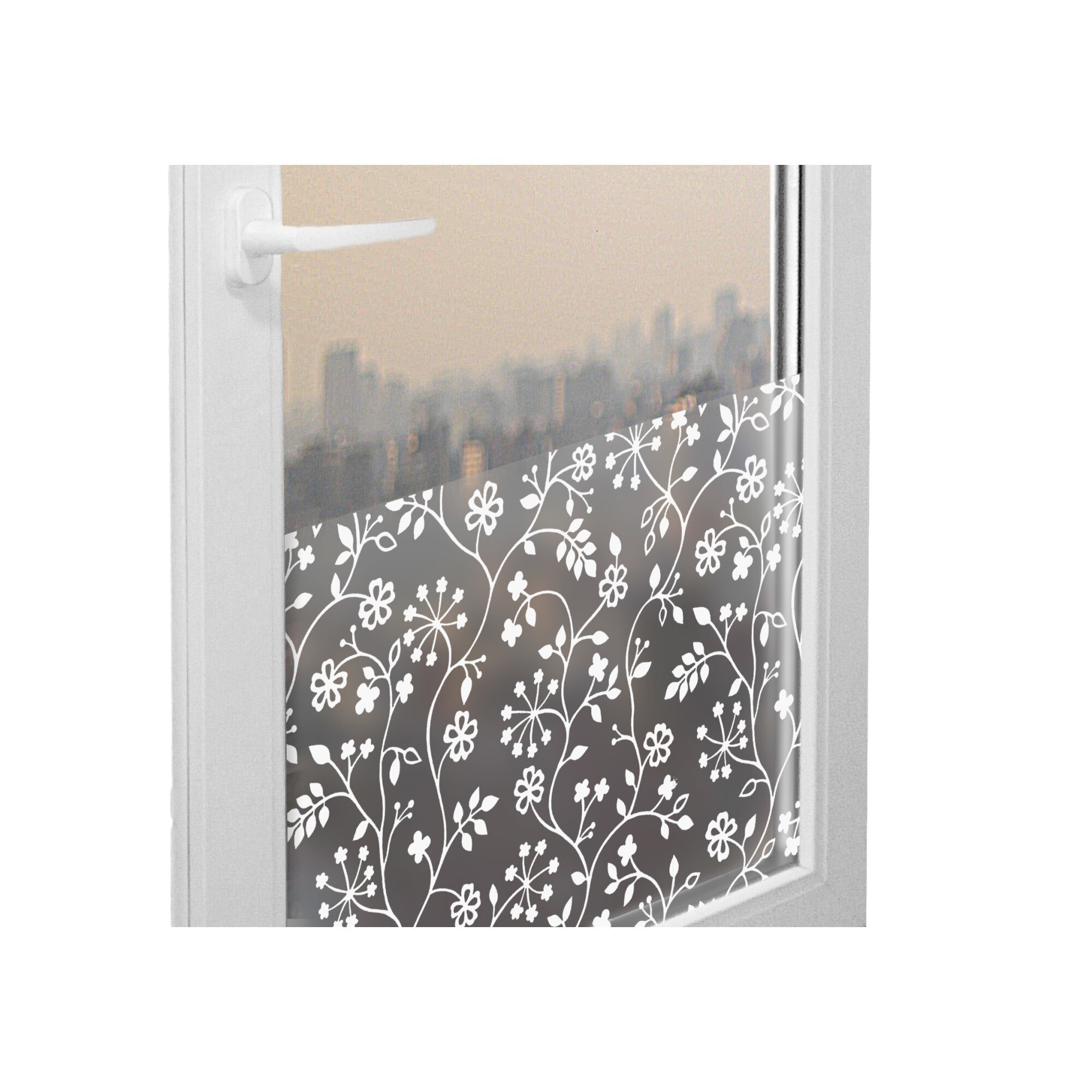 Autocoloant static pentru geam, D-c-Fix, G17, Model floral, Translucid ...