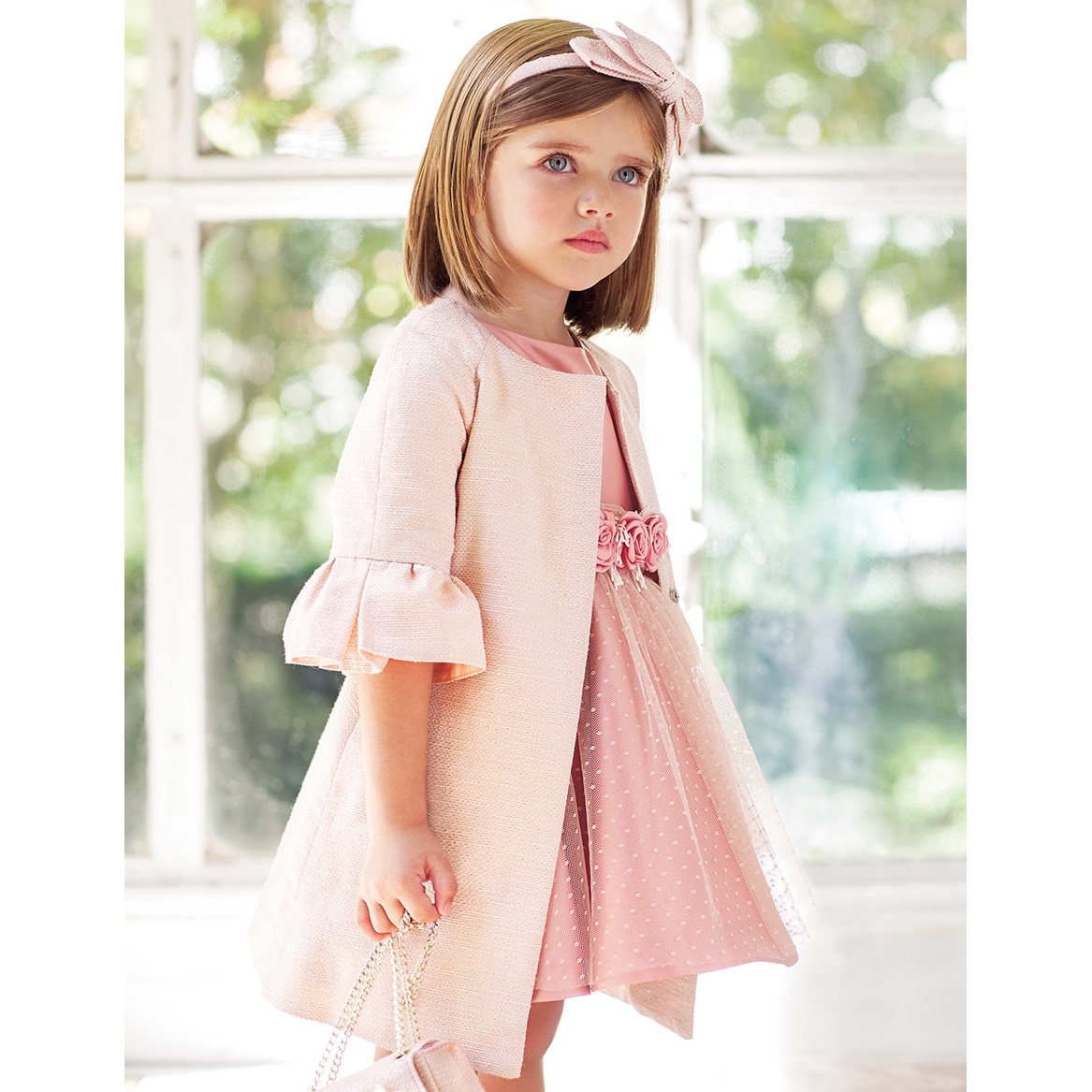 Pardesiu elegant roz fete Abel and Lula by Mayoral, varsta 6 ani - eMAG.ro