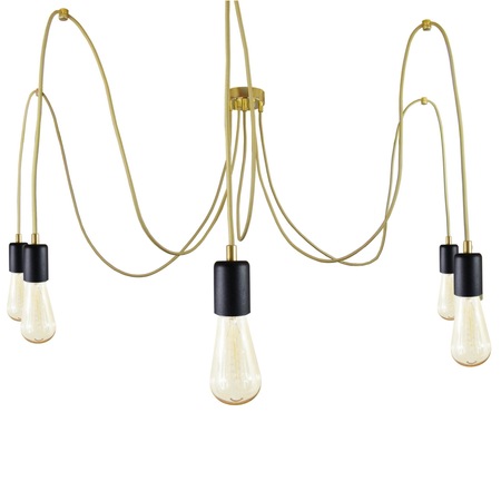 Lustra 101LIGHTS, Spider 5, 200 W, Metal / PVC, Auriu / Negru, 150 cm ...