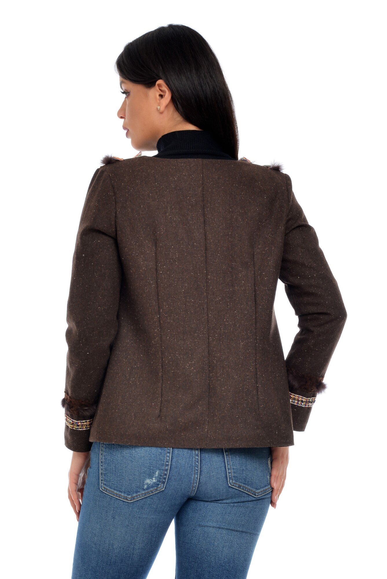 Sacou accesorizat, redSquare, Maro, 44 EU - eMAG.ro
