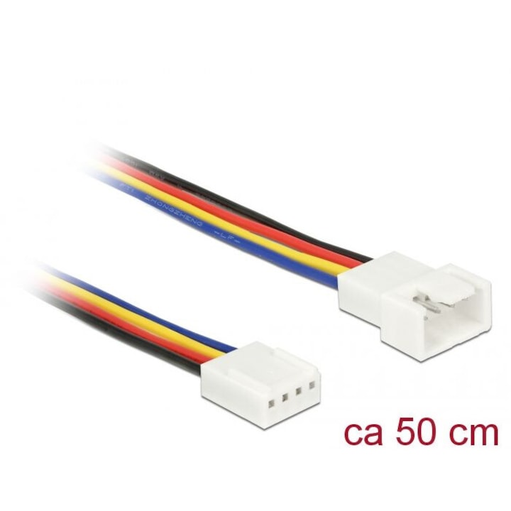 DeLock Extension Cable PWM Fan Connection 4 Pin 50cm, 123406, Kábel ...