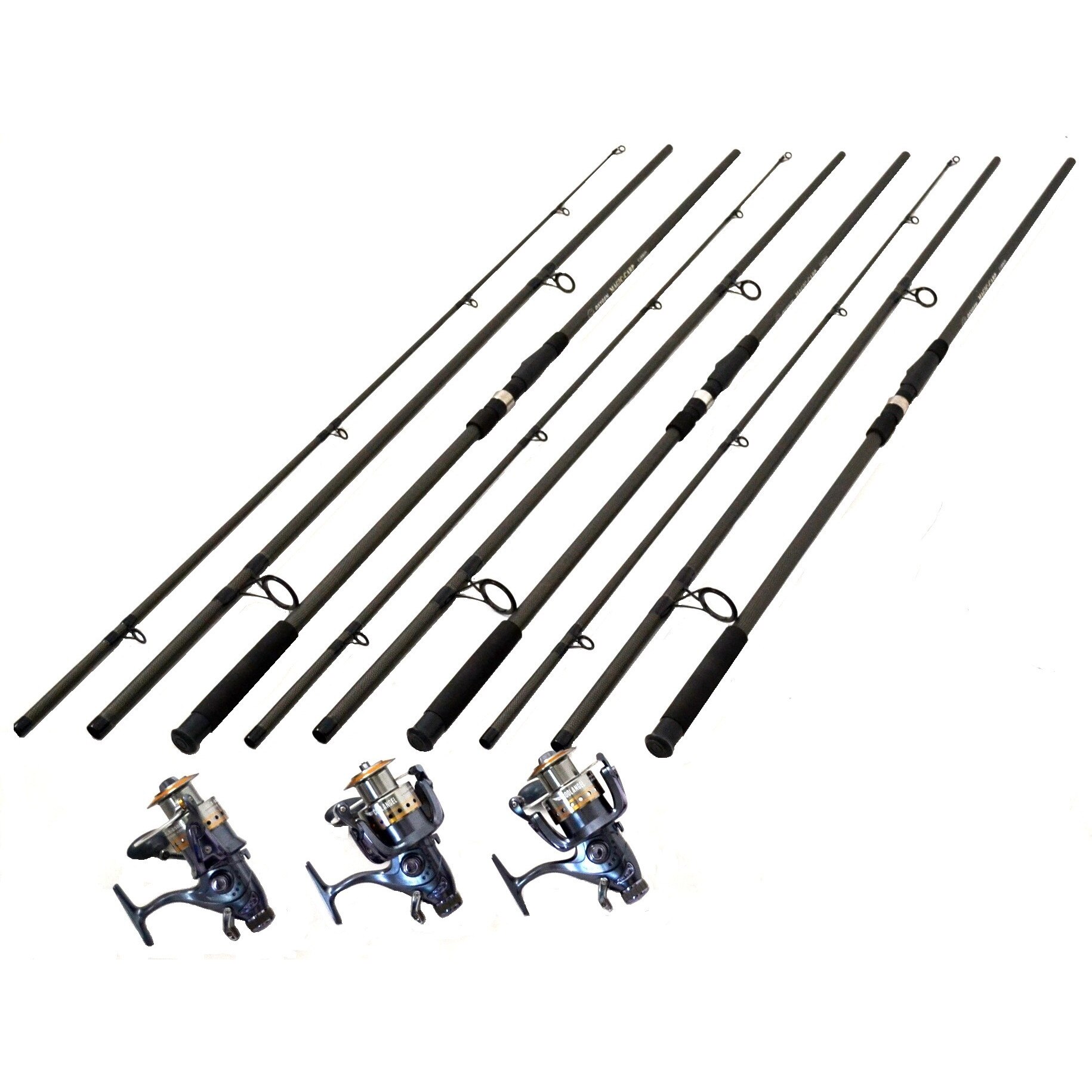 Set 3 Lansete FINO CARP 3,6m Cu 3 Mulinete G6000 11 Rulmenti Si ...