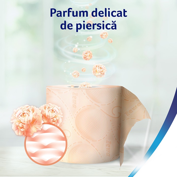 Pachet Zewa: hartie igienica Cashmere Peach, 3 straturi, 16 role + role ...