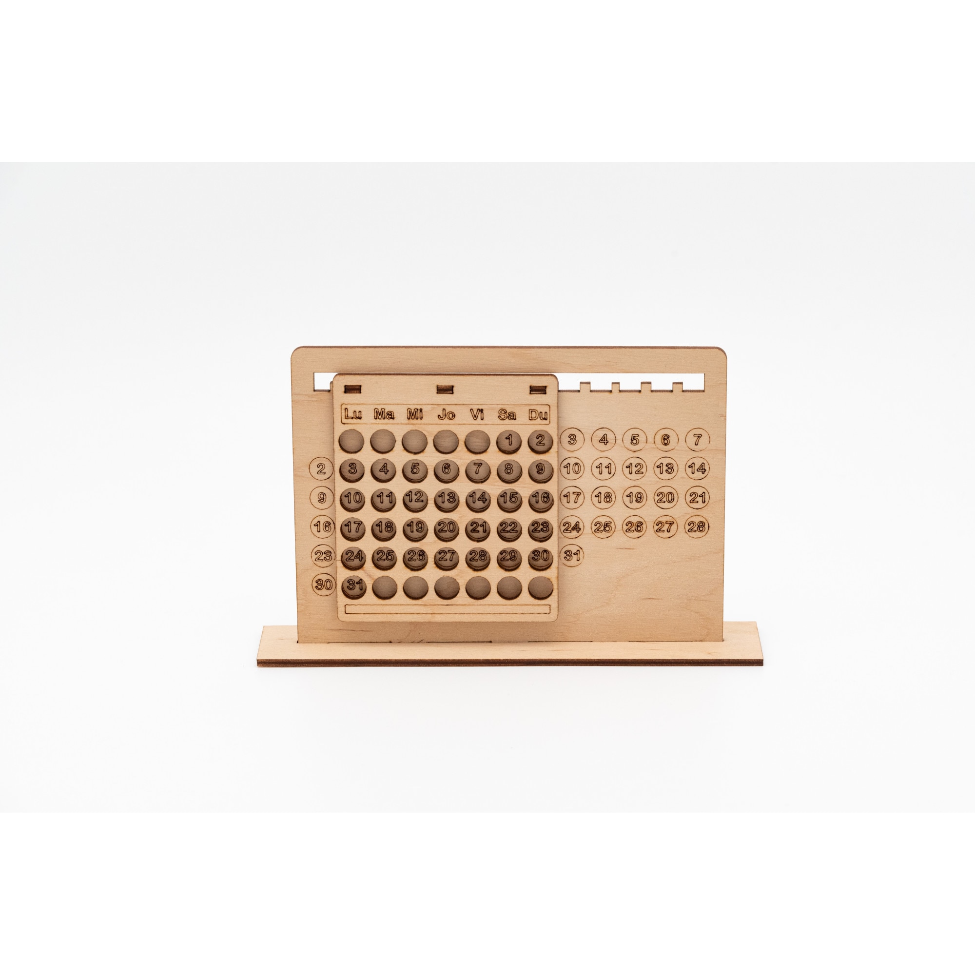 Calendar din lemn perpetuu, multianual 20x4x12.5 cm - eMAG.ro