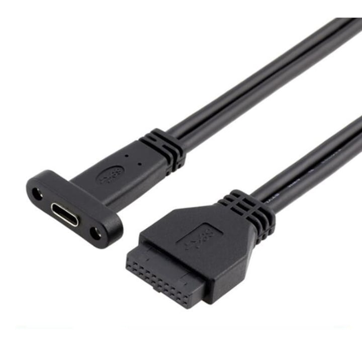 Hub panou frontal port Usb Type C 3.1 cu conector 20 pini IDC pentru ...
