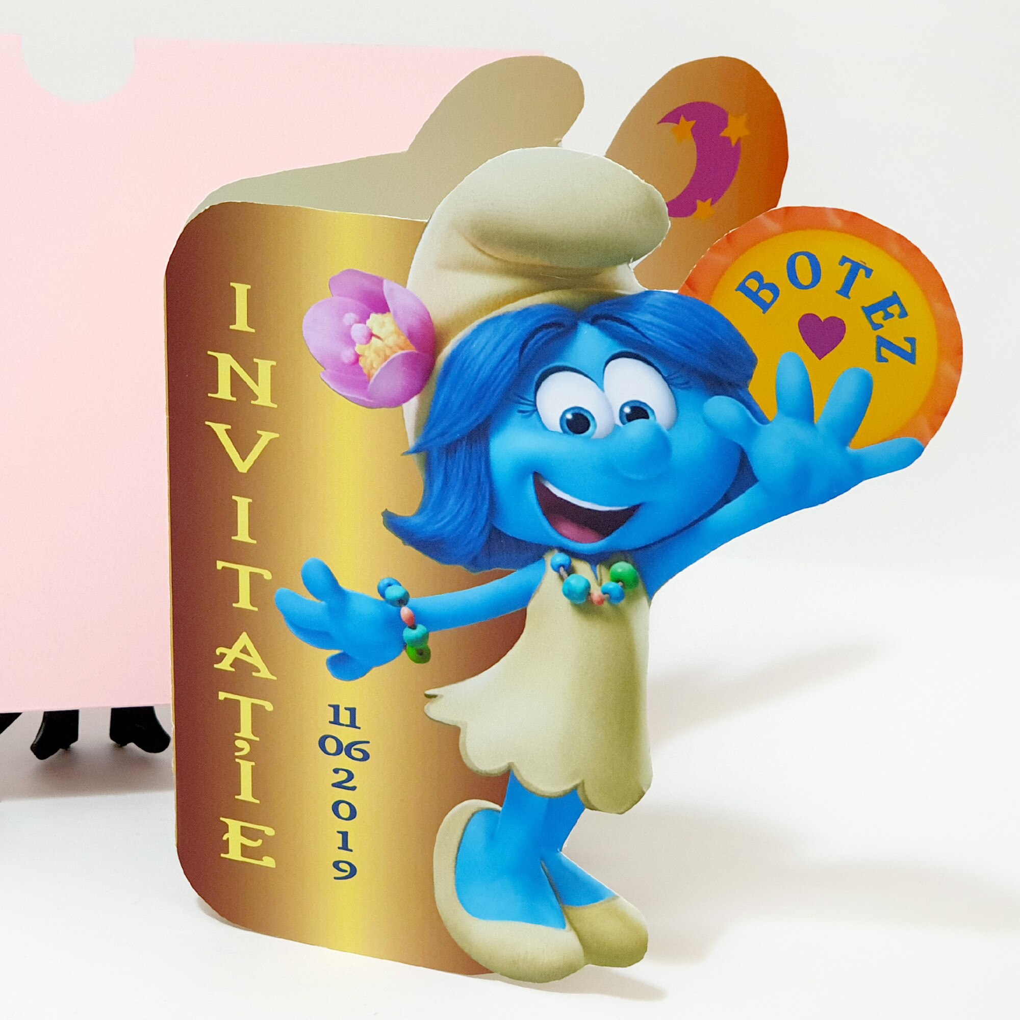 Invitatie botez ICF1018 Strumfita - eMAG.ro