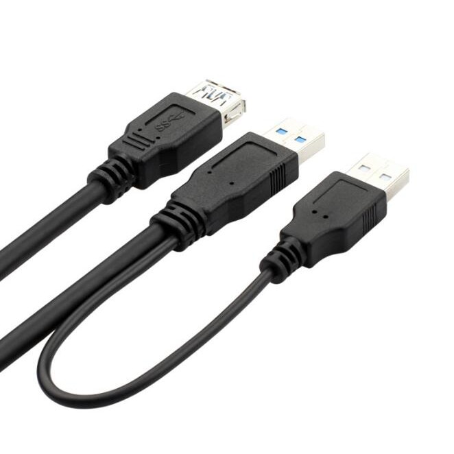 PLS USB 3.0 kábel, Y kettős USB A típusú, 60 cm - eMAG.hu