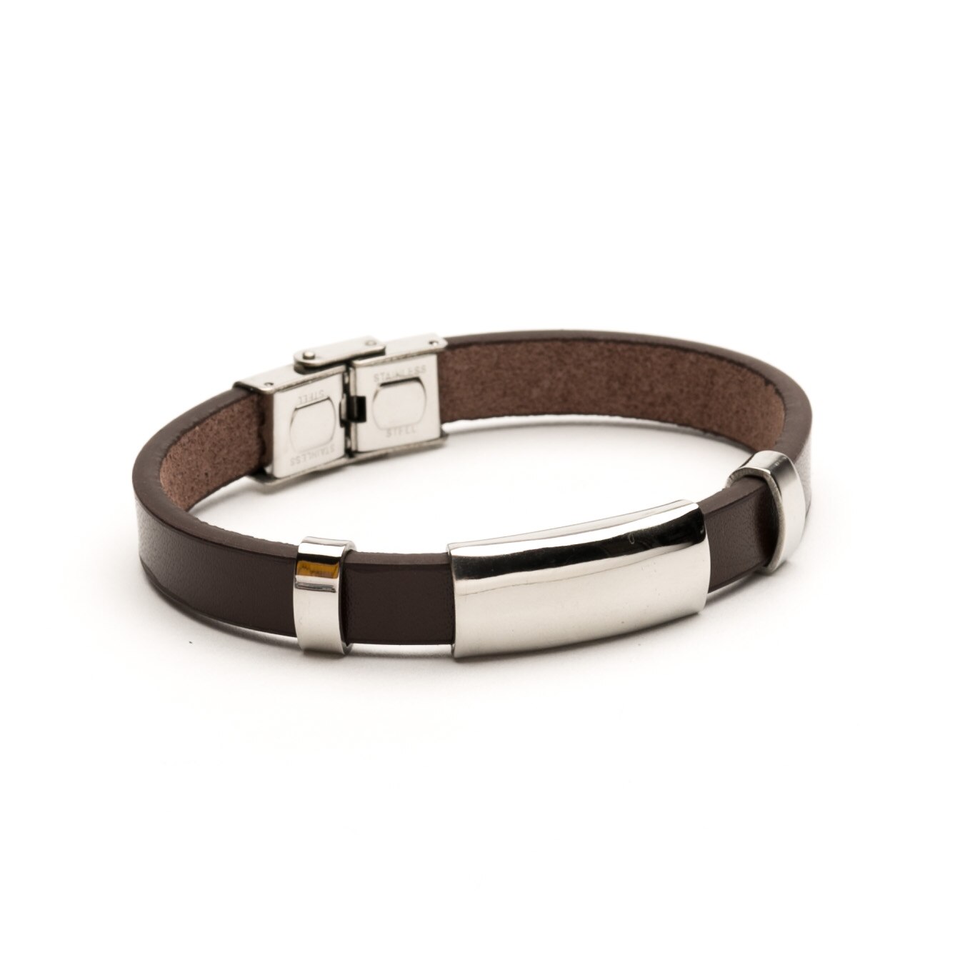 Bratara barbati piele naturala maro BROWN - eMAG.ro