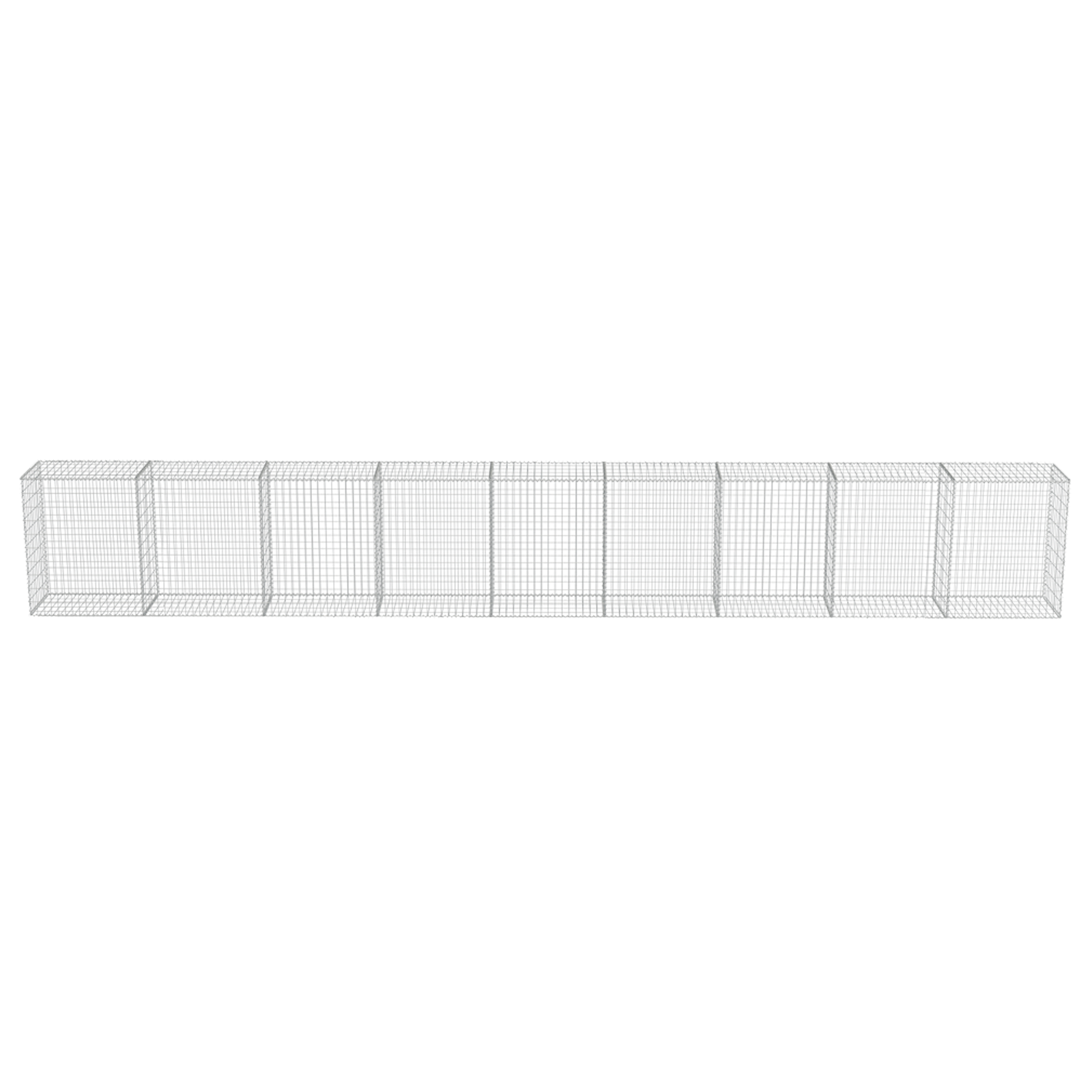 Gard tip gabion, vidaXL, Otel galvanizat, 900 x 50 x 100 cm, Argintiu ...