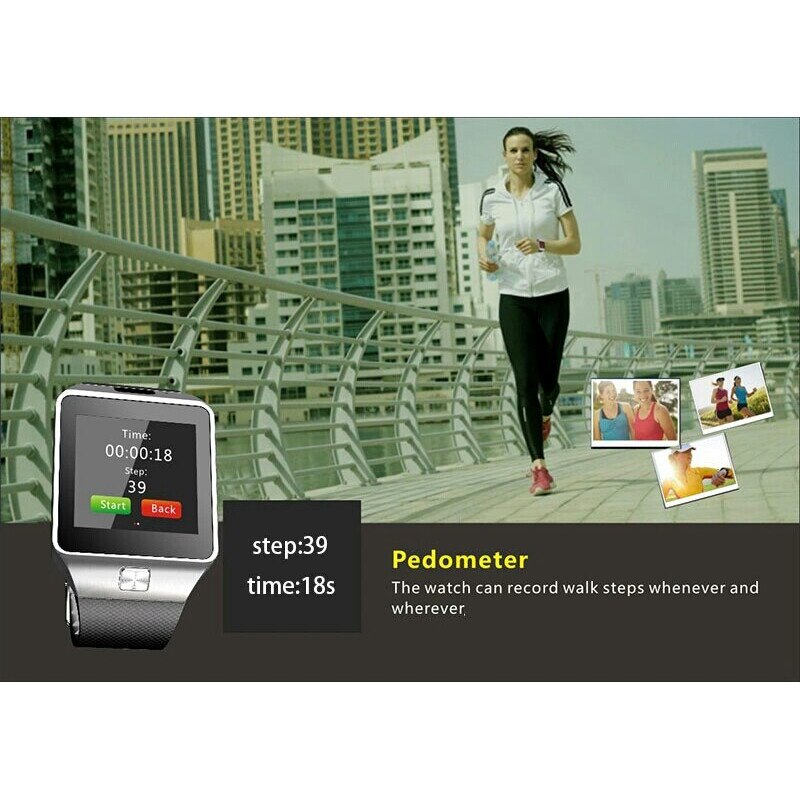 Смарт часовник Smart Watch Silver DZ09 със сим sd карта и камера - eMAG.bg