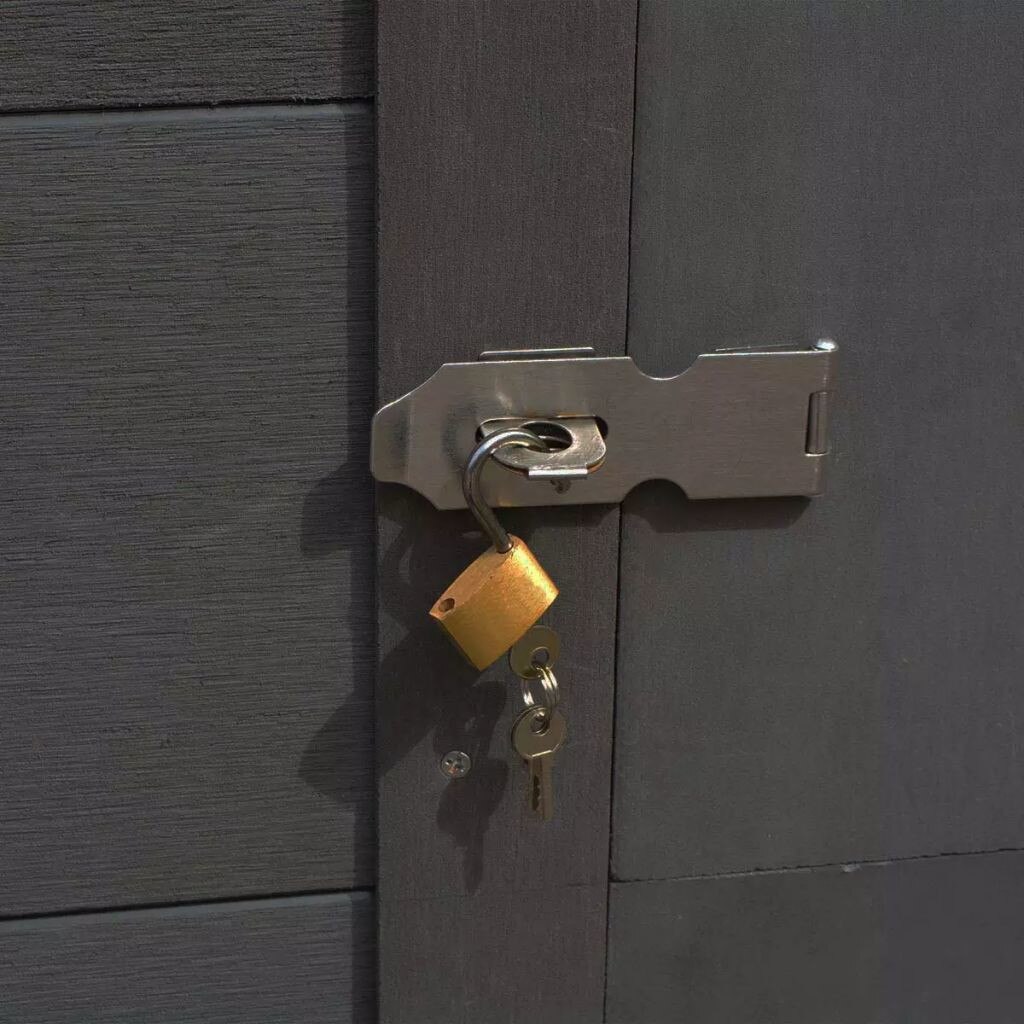 Magazie de gradina, pentru scule, vidaXL, Lemn compozit, Gri - eMAG.ro