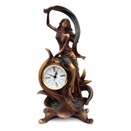 Statueta reprezentand o fata cu voal si ceas, 585E - eMAG.ro