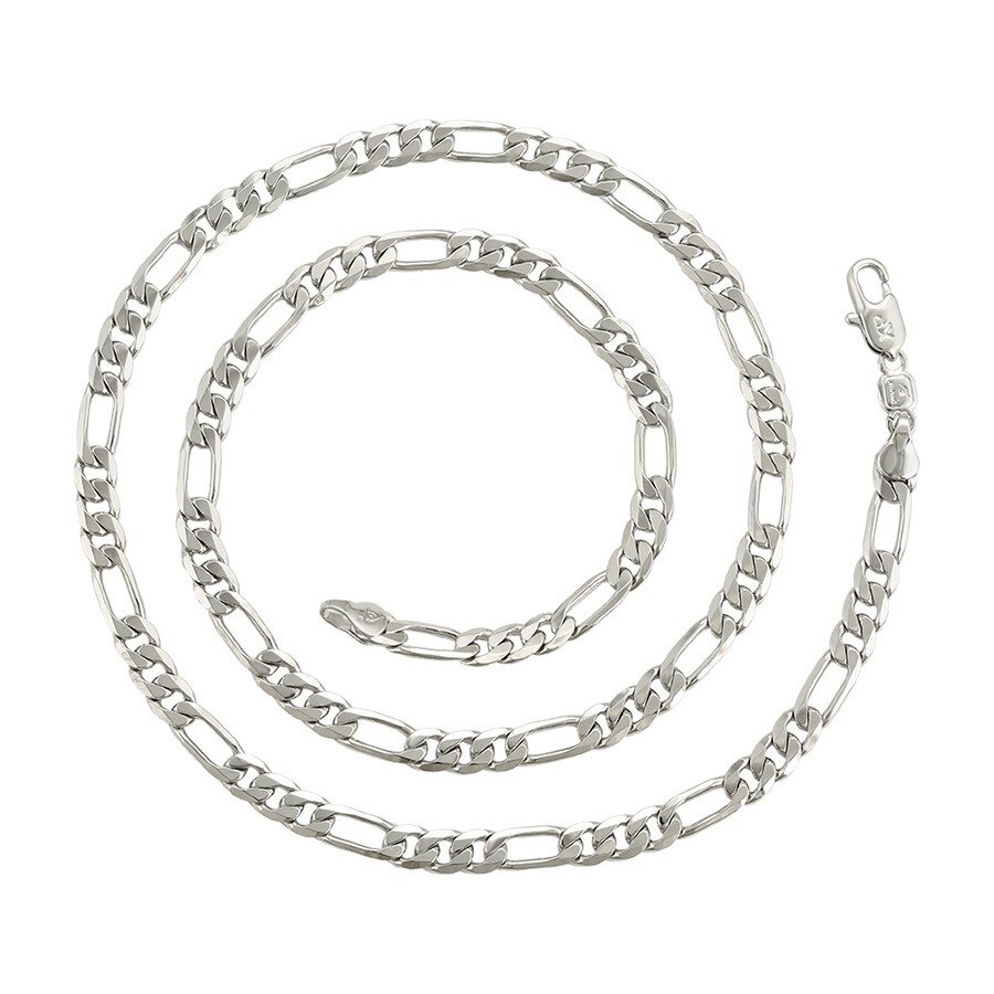 Lant Anebris,cu pandantiv Colt de Lup,dublu placat Rodiu,aur alb - eMAG.ro