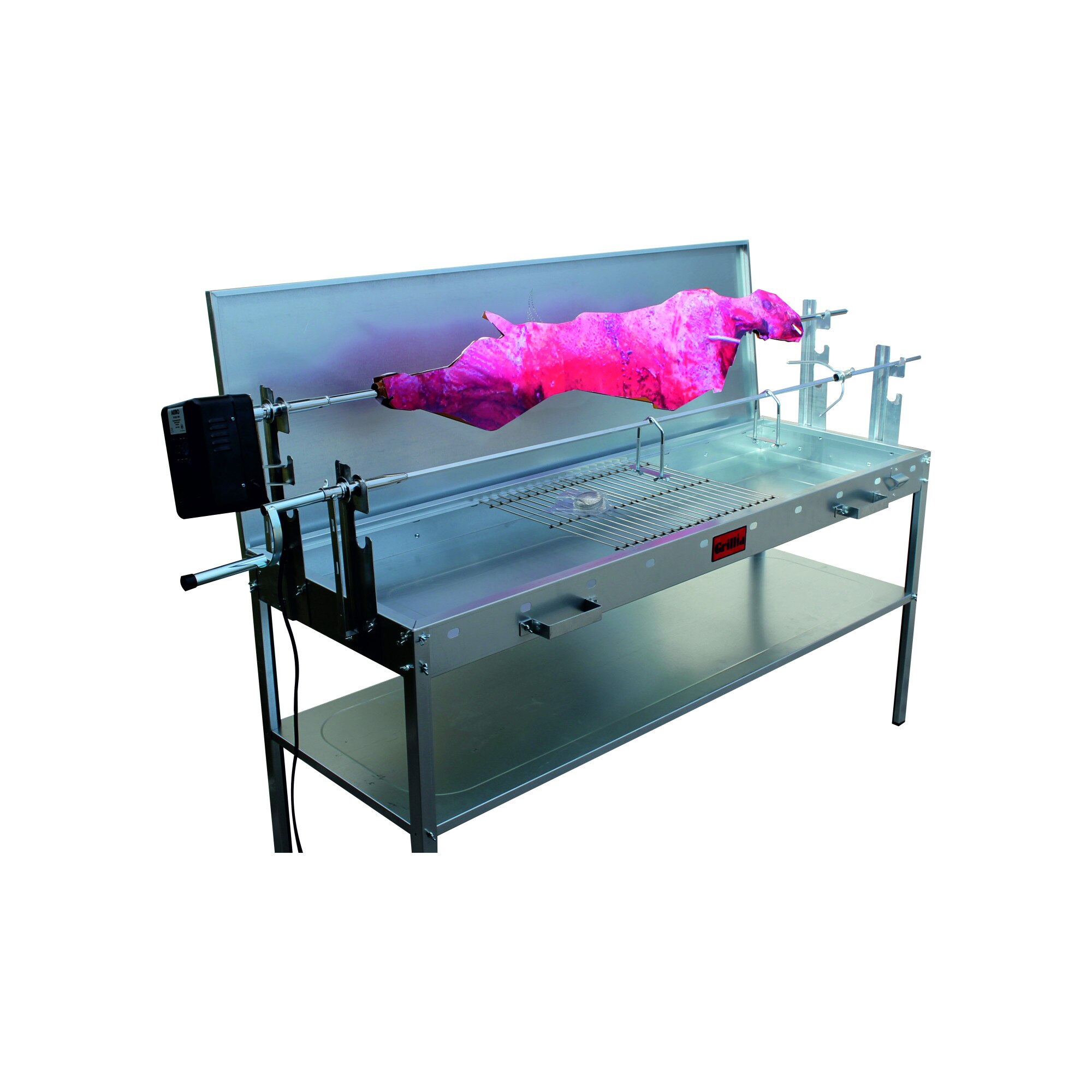 Gratar carbune, BBQ PROTAP 150 cm, 2 rotiserie cu motor electric - eMAG.ro