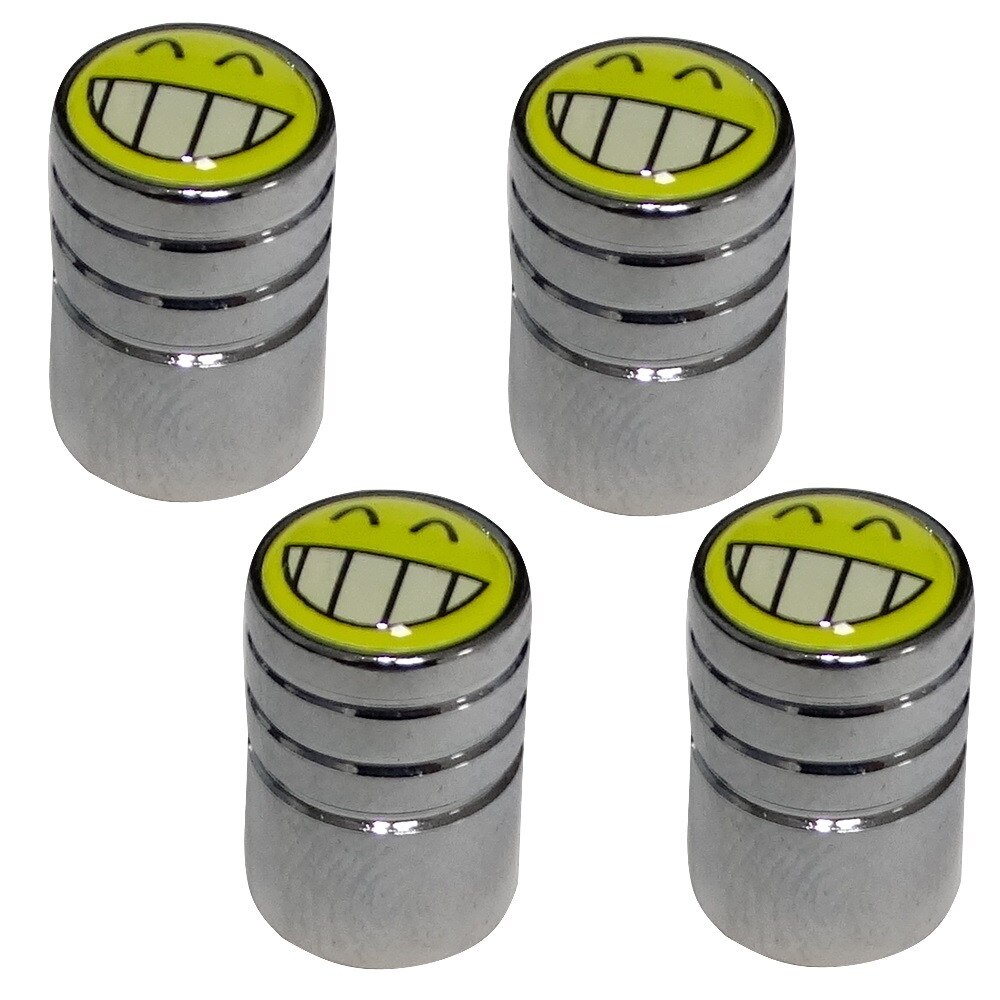 Set capace valva-ventil auto AERZETIX, emoticon fericit, lung, 4 bucati ...