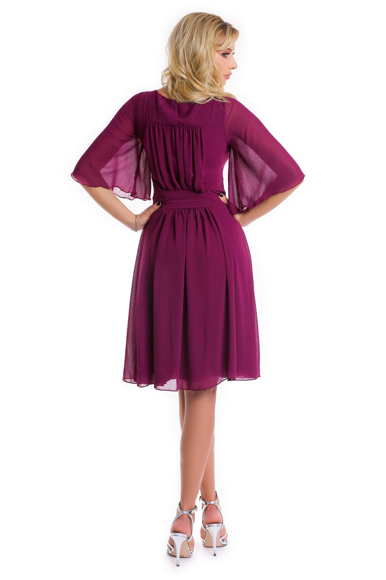 Rochie Natalee clos masala cu pense L - eMAG.ro
