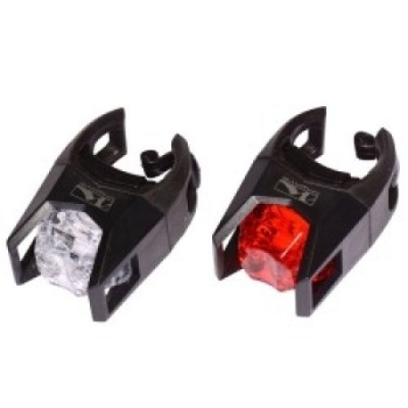 Комплект фарове за велосипед с преден и заден монтаж, батериите са ...