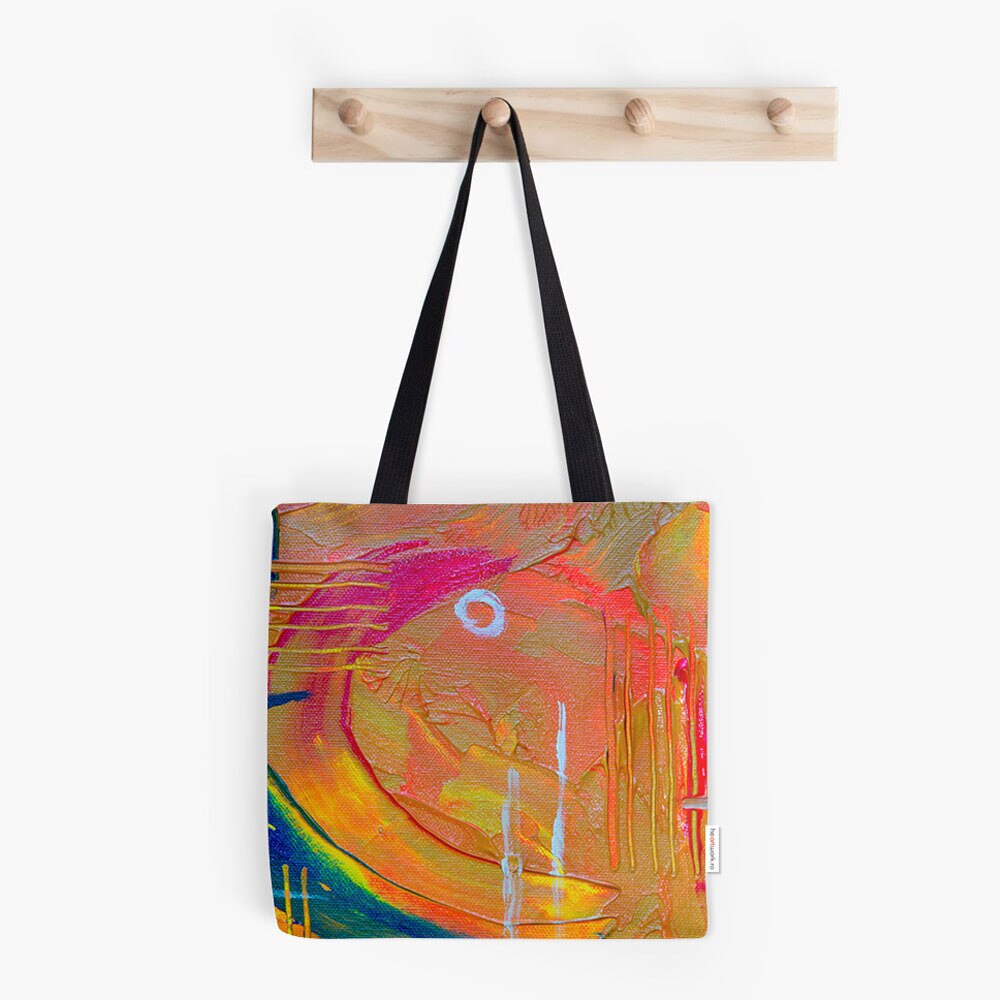 Geanta Tote Bag Semiluna Colorata, Genti Art Factory, 40 x 50 cm - eMAG.ro