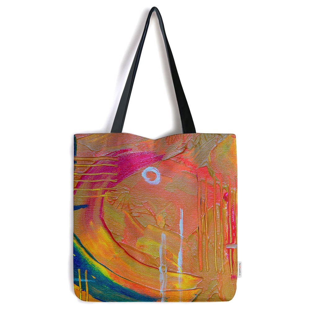 Geanta Tote Bag Semiluna Colorata, Genti Art Factory, 40 x 50 cm - eMAG.ro