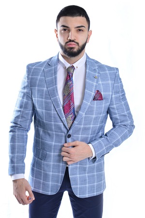 Sacou barbati bleu, Gizell, 50 - eMAG.ro