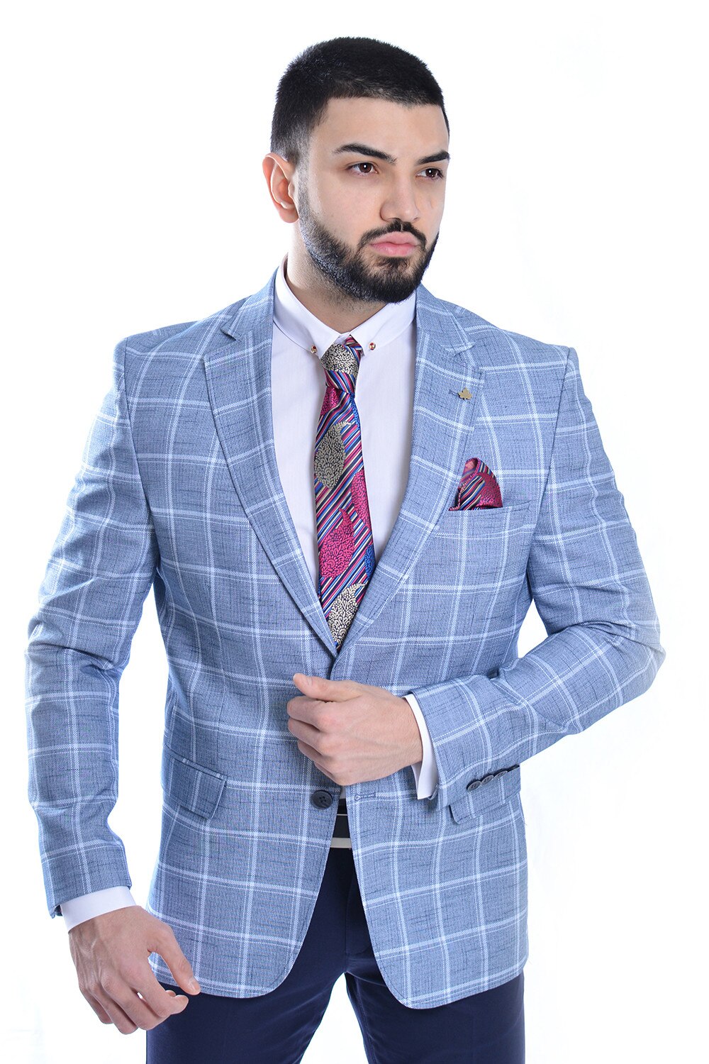 Sacou barbati bleu, Gizell, 50 - eMAG.ro