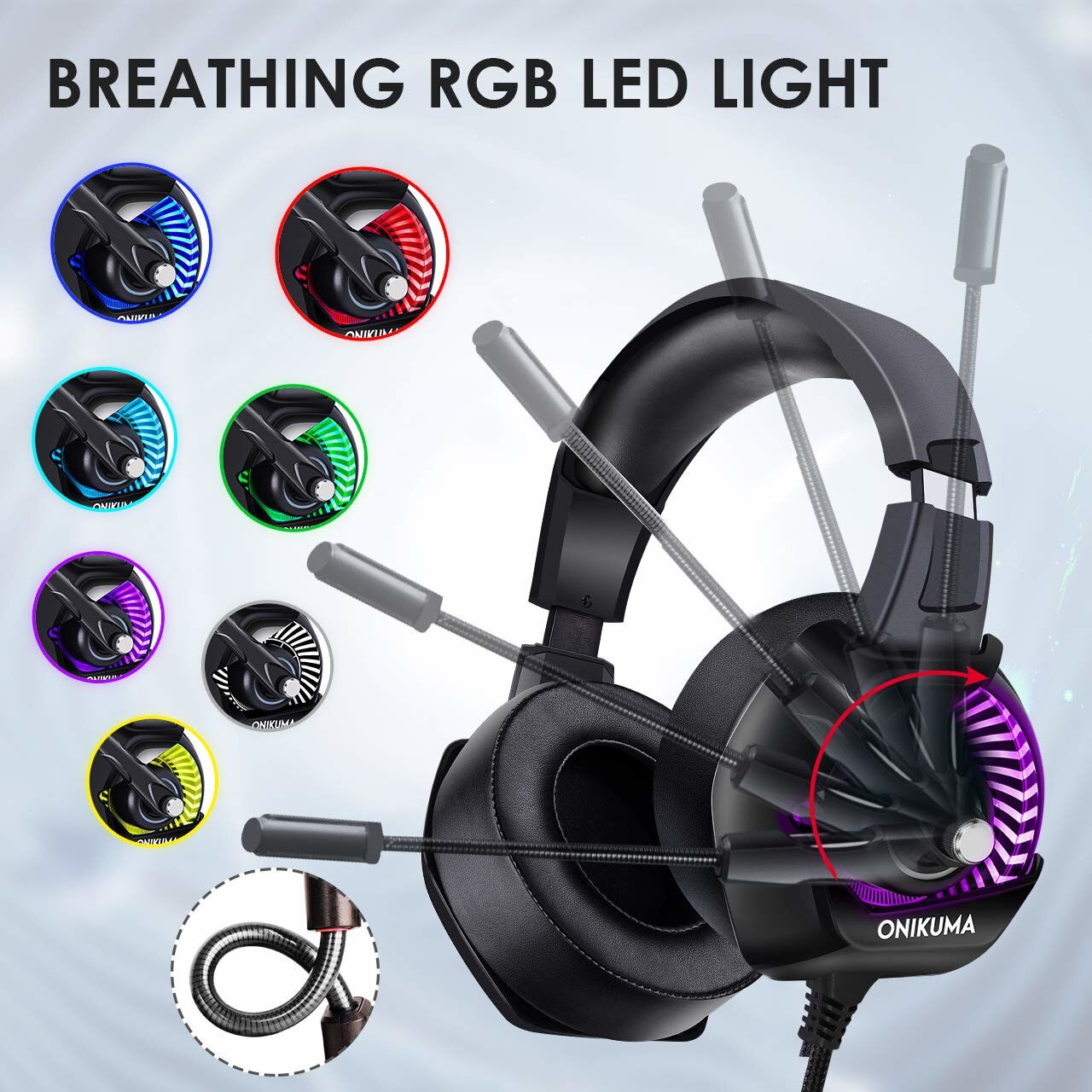 Слушалки gaming Onikuma K6 Multicolor - eMAG.bg