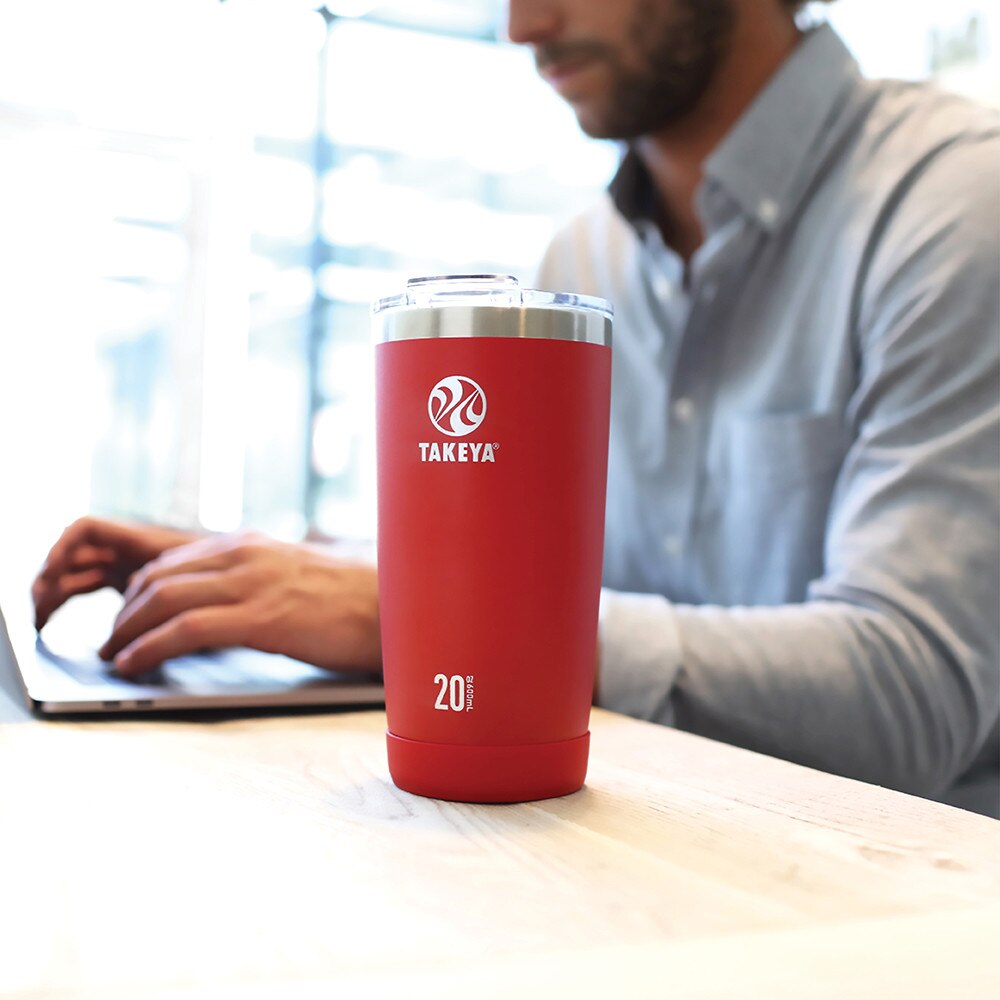 Pahar termos, Takeya Actives, 600ml, rosu aprins - eMAG.ro