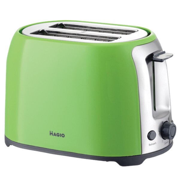 Prajitor de paine - Toaster MAGIO MG-272G - 750 W - 2 felii - Setari rumenire - Verde - eMAG.ro