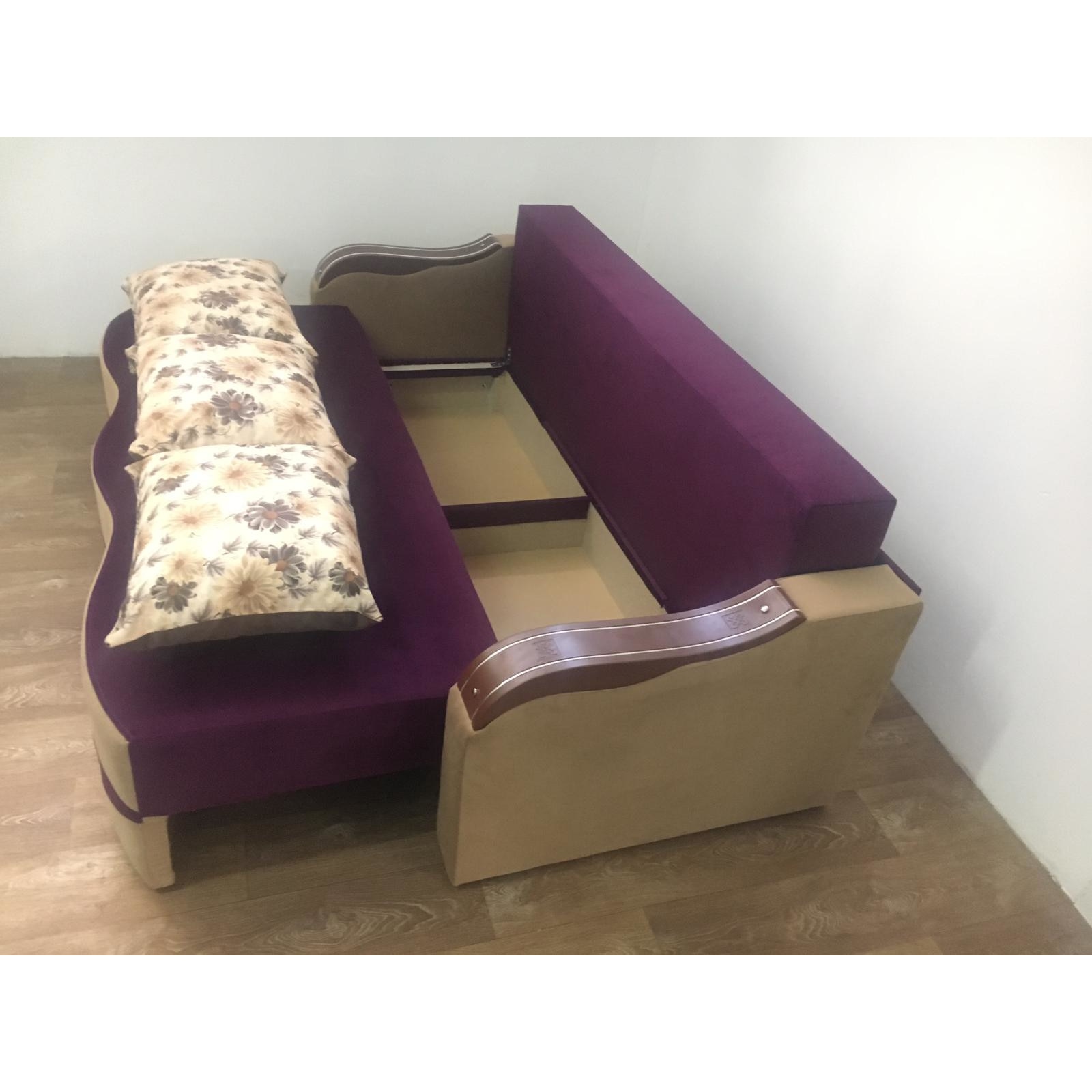 Canapea extensibila Milano, MobAmbient, Mov cu Cappuccino, material ...
