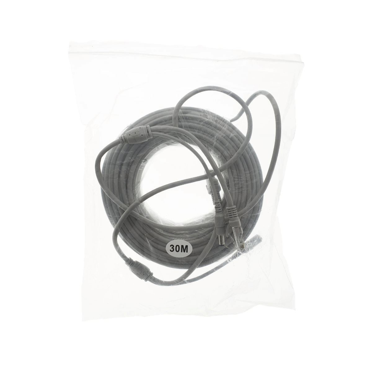 Cablu retea 30m pentru camera IP CCTV NVR,UTP Cat.5/5e,mufat 2XRJ45 si ...