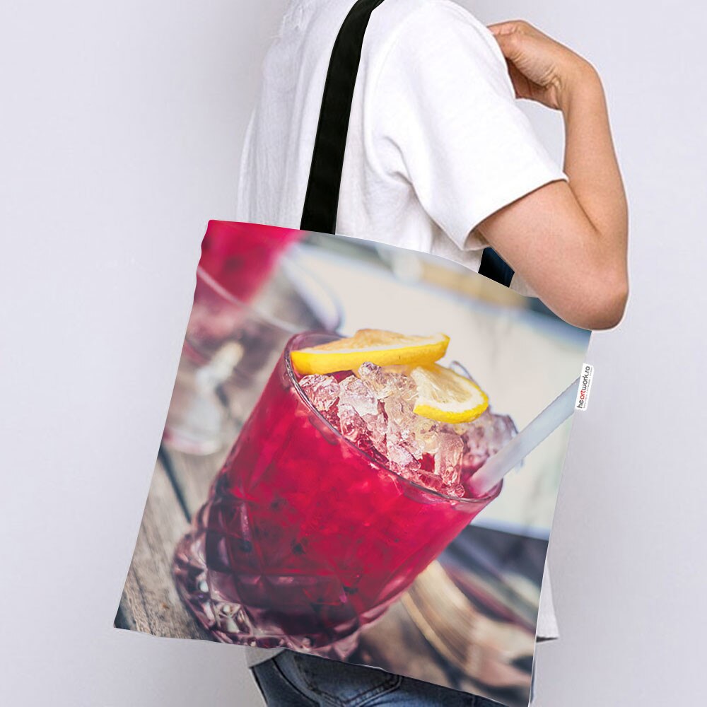Geanta Tote Bag Culinar Moderna Bautura colorata cu gheata - eMAG.ro