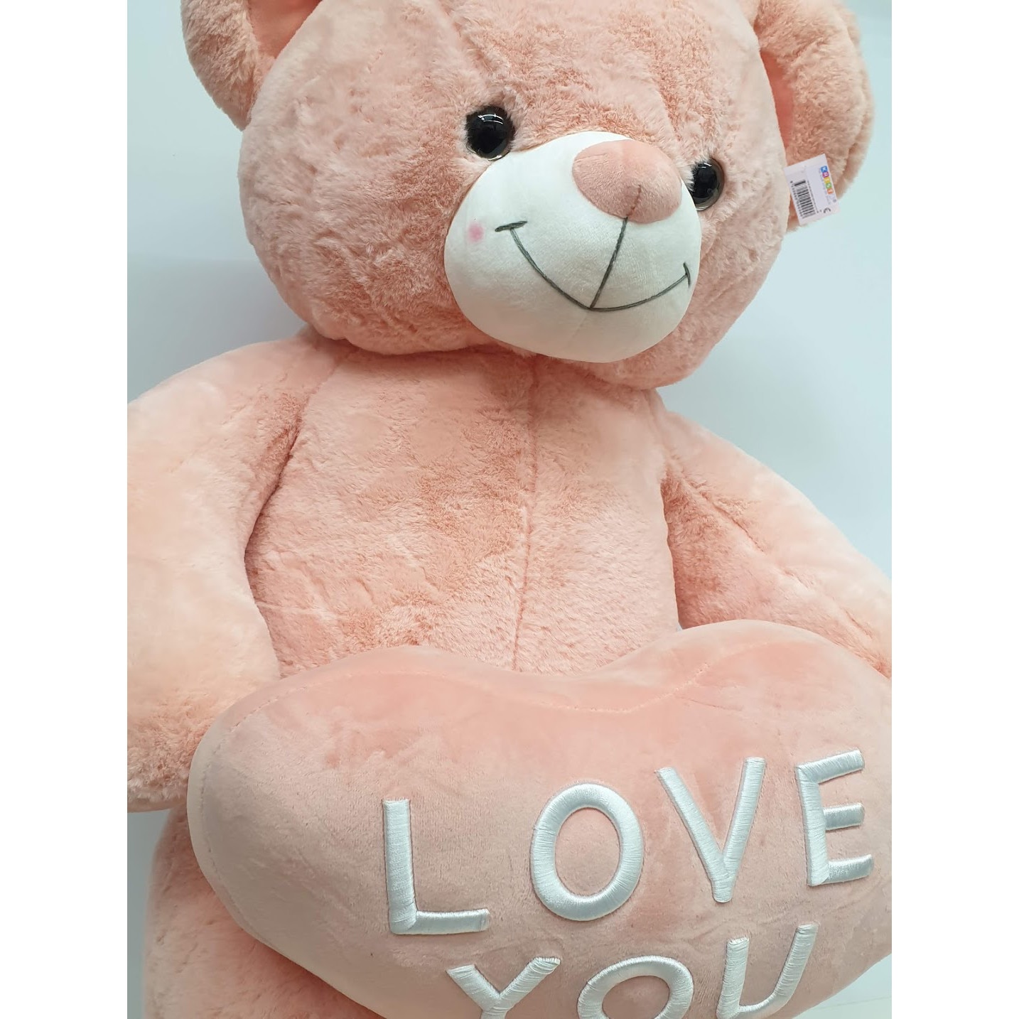 Urs gigant din plus cu inima LOVE Krista®, 90 cm, roz - eMAG.ro