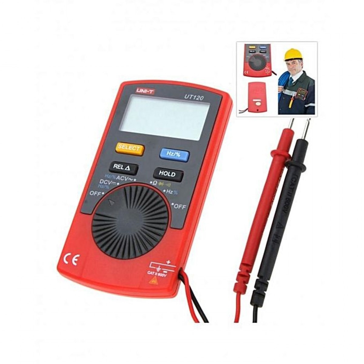 Multimetru Digital De Buzunar, Carcasa Transport Inclusa, Rosu - eMAG.ro