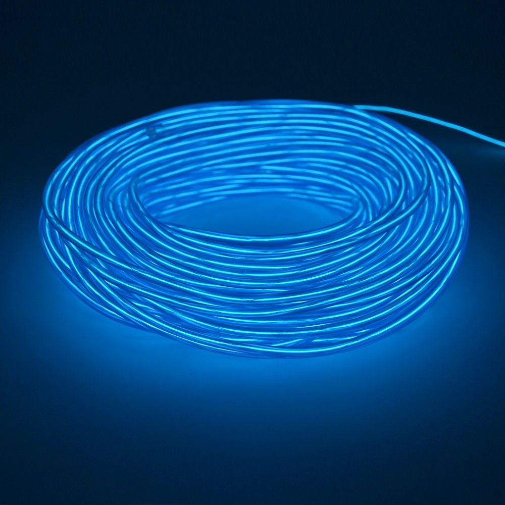 Fir electroluminescent neon flexibil EL wire 3,2 mm, albastru, 1 m ...