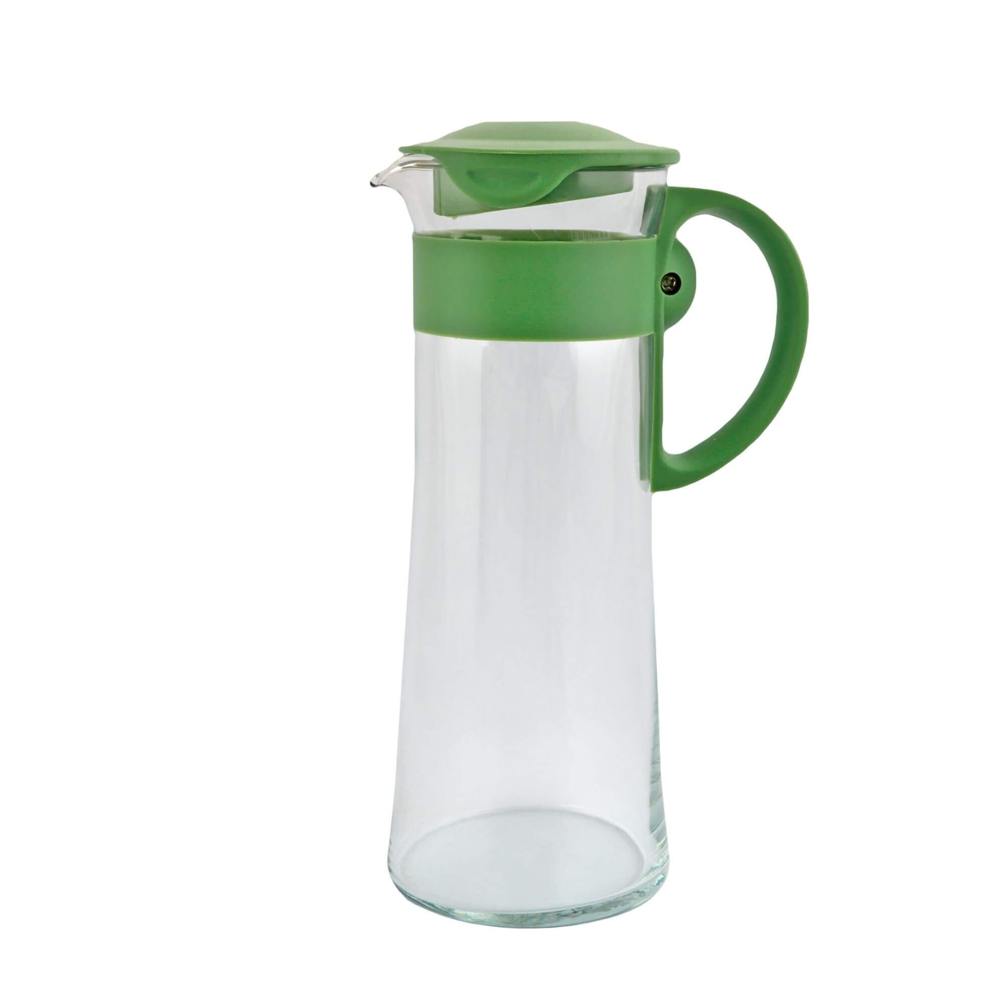 Carafa din sticla cu maner si capac pentru apa/limonada Day, 1L, Verde ...