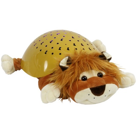 Leu de plus pentru copii cu muzica si lumini, multicolor, 34 cm lungime ...
