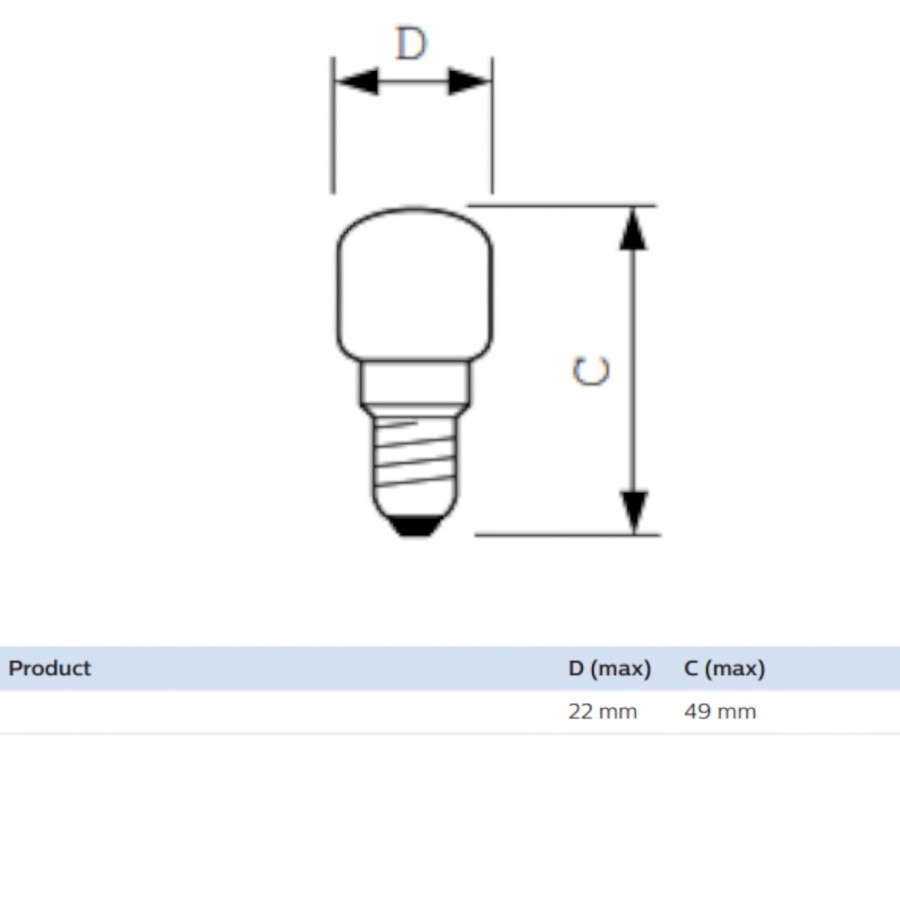 Bec cuptor Philips 15W, soclu E14, lumina calda 2700K, Clar - eMAG.ro
