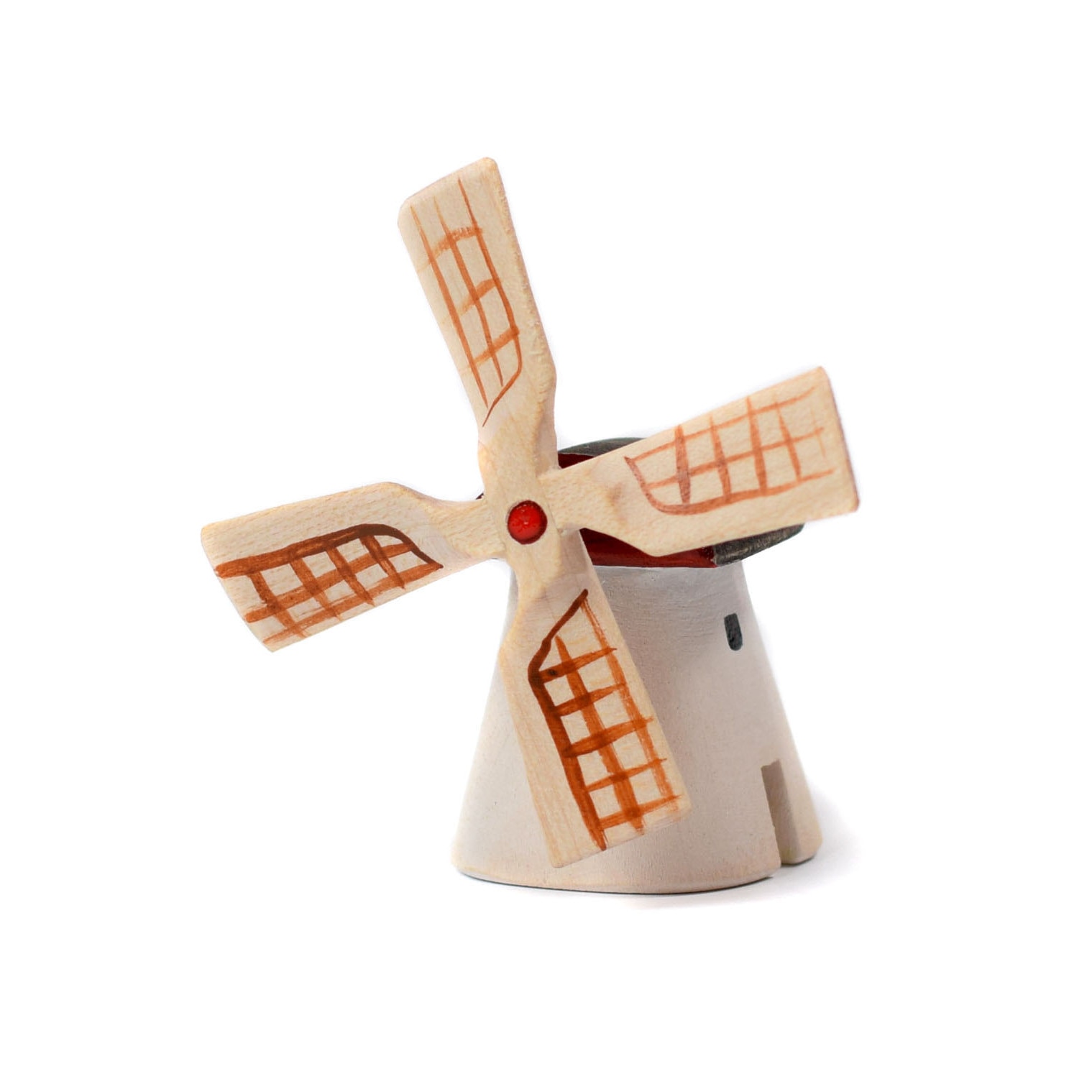 Suvenir mini moara de vant traditionala din Moldova BumbuToys, din lemn ...
