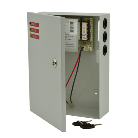 Sursa de alimentare 12V, 5A, back-up in cabinet metalic, SDC-12-5B ...