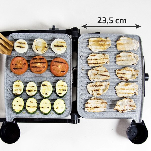Grill 2 in 1, Rock'nGrill, Cecotec 3025, 2000 W, regulator de putere ...