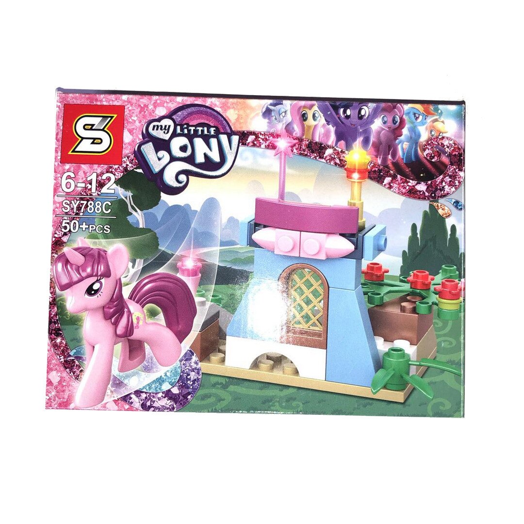 Set de constructie ponei, 50 piese, roz - eMAG.ro