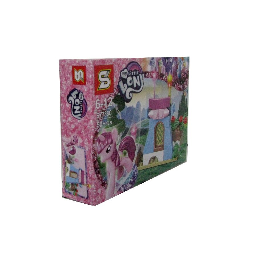 Set de constructie ponei, 50 piese, roz - eMAG.ro