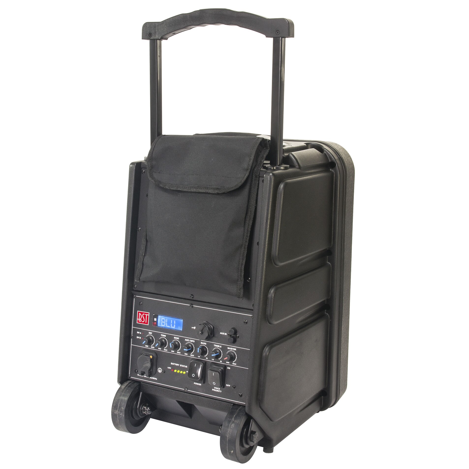 Boxa portabila profesionala 250W, USB, BT, 2 microfoane UHF, rezistent ...