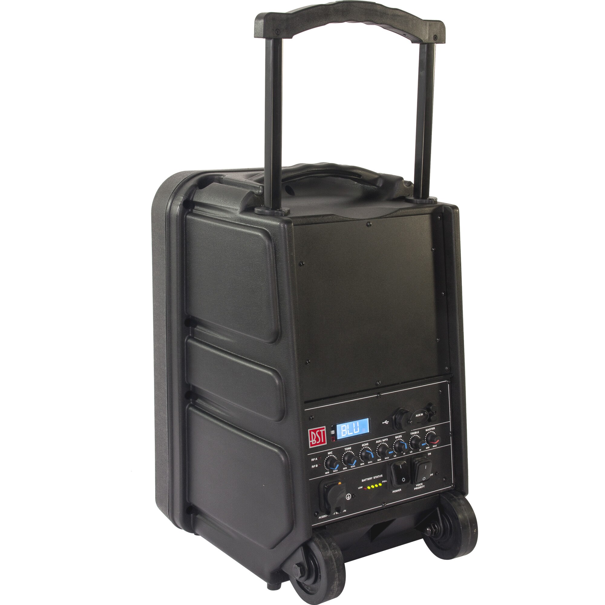 Boxa portabila profesionala 250W, USB, BT, 2 microfoane UHF, rezistent ...