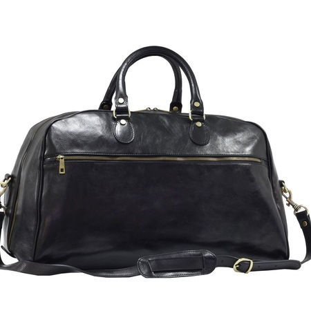 Geanta de voiaj din piele naturala, neagra, Suveran - eMAG.ro