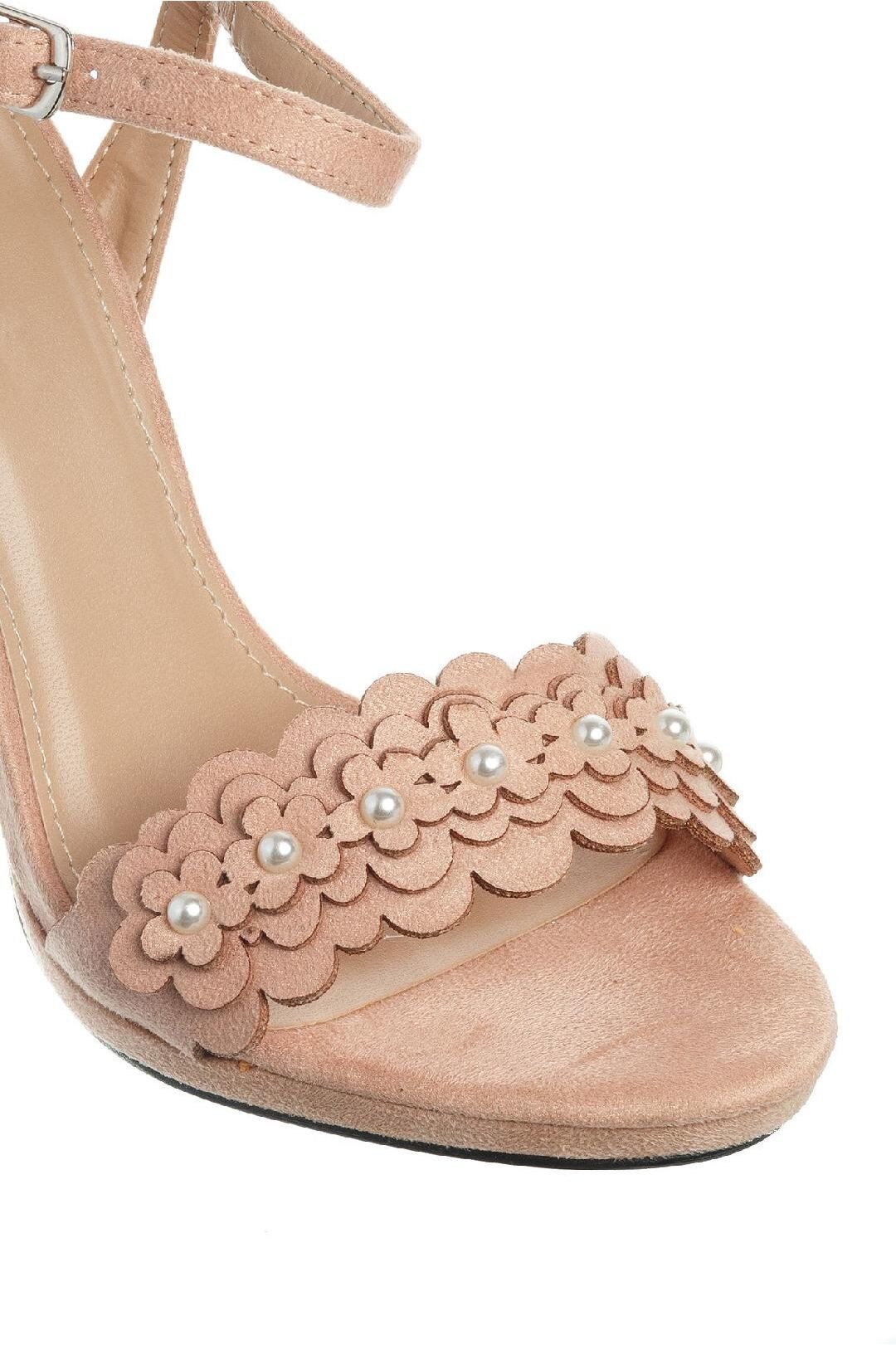 Sandale cu aplicatii florale si perlute 001PINK Marimea 35, roz - eMAG.ro