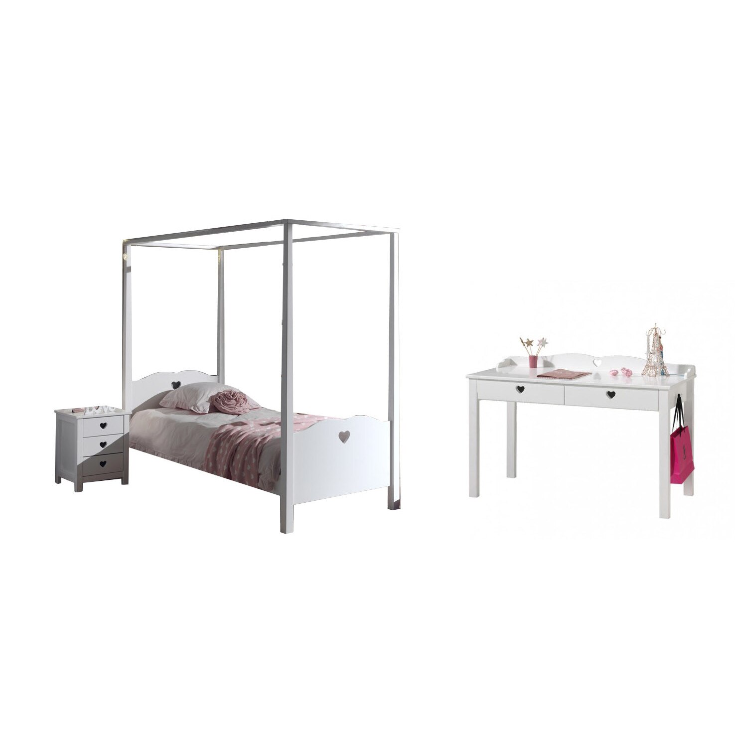 Set Mobila Dormitor Amore 1, Lemn Masiv si MDF Vopsit, Home & More ...