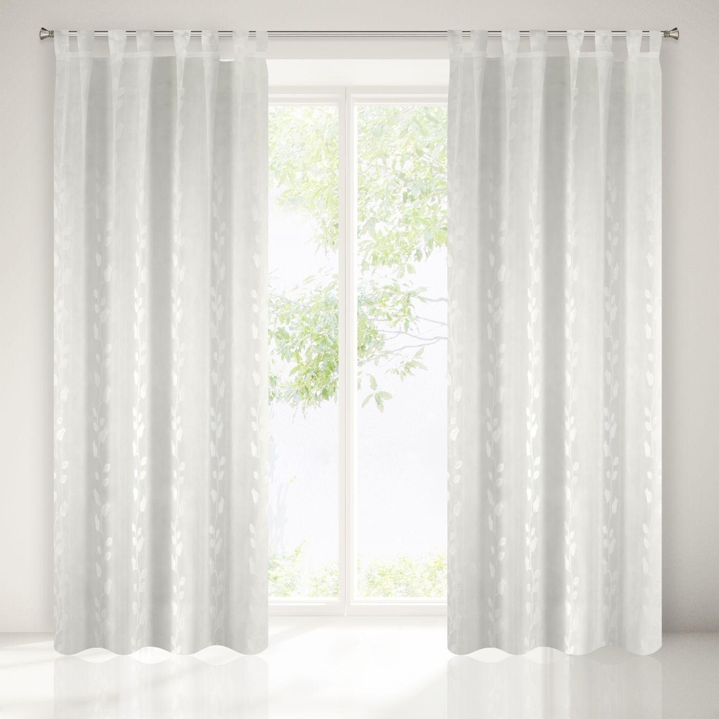 Perdea, Noemi, Crem, 140 x 250 cm, 1 buc, Bumbac - eMAG.ro