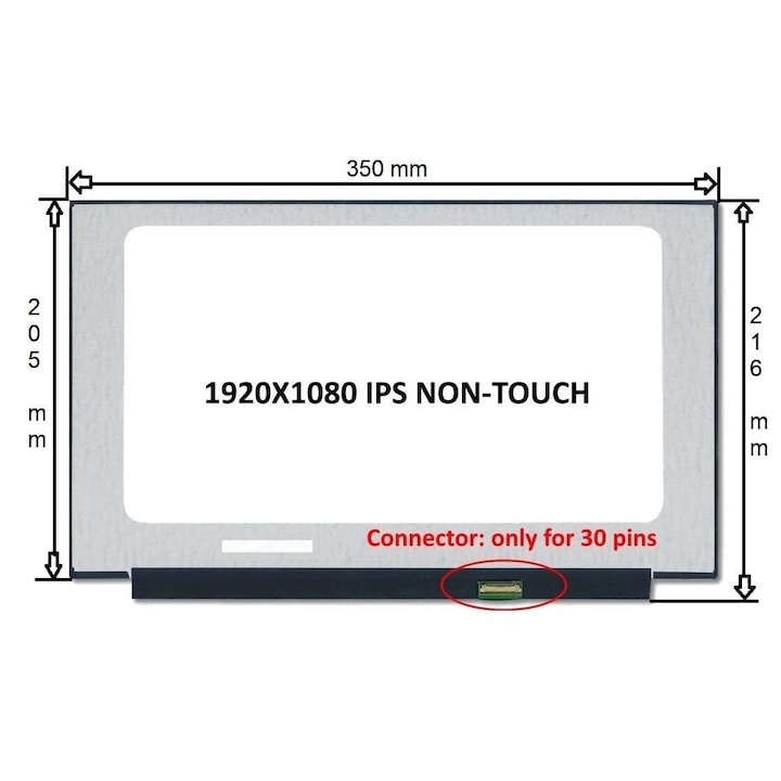 Display laptop AUO B156HAN02.1 H/W:7A 15.6 inch 1920x1080 Full HD IPS ...